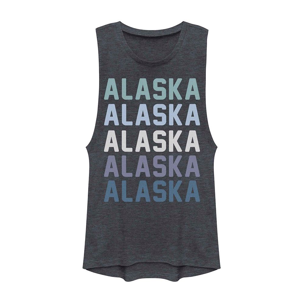 Juniors' Alaska State Graphic Muscle Tank Top