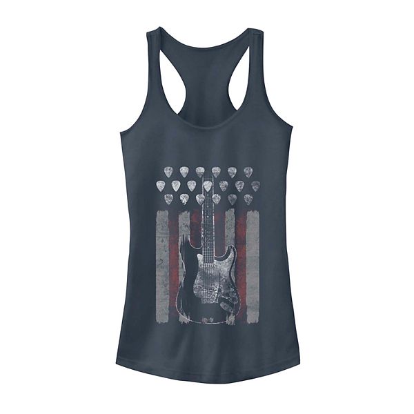 Juniors' Grunge Rock Guitar Tank Top
