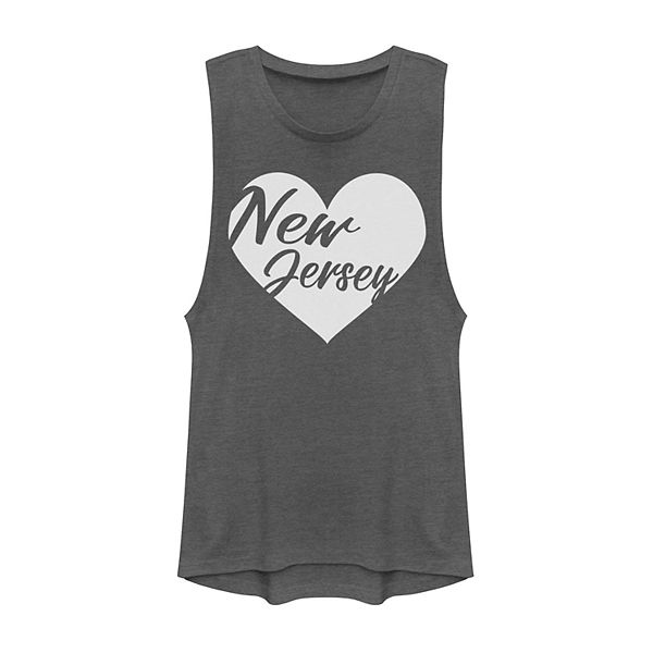 Juniors' Fifth Sun New Jersey Heart Muscle Tank Top