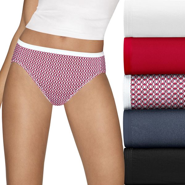 Hanes Ultimate® 5 Pk Ultra Soft Cotton Comfort Hi Cut Briefs 43hucc