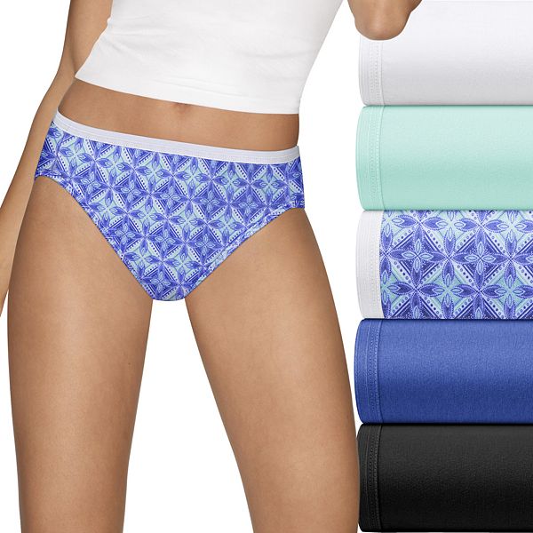 Hanes Ultimate® 5 Pk Ultra Soft Cotton Comfort Hi Cut Briefs 43hucc