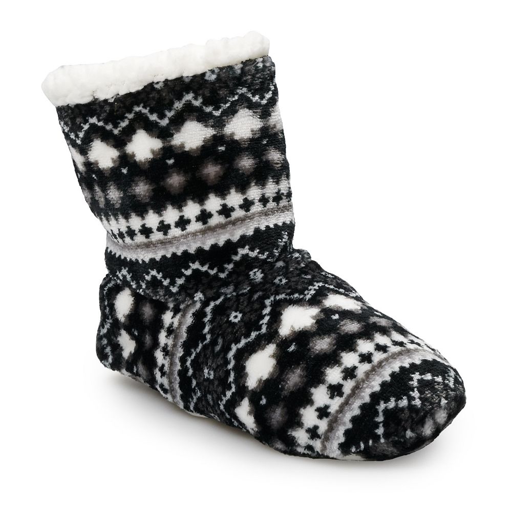 Women's Cuddl Duds Sherpa Bootie Slipper Socks
