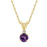 Celebration Gems 14K Yellow Gold 6mm Round Gemstone & Diamond Accent ...