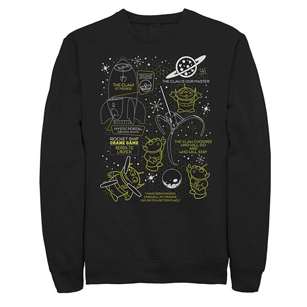 Men's Disney Pixar Toy Story Claw Master Schematics Fleece Sweater