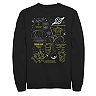 Men's Disney Pixar Toy Story Claw Master Schematics Fleece Sweater
