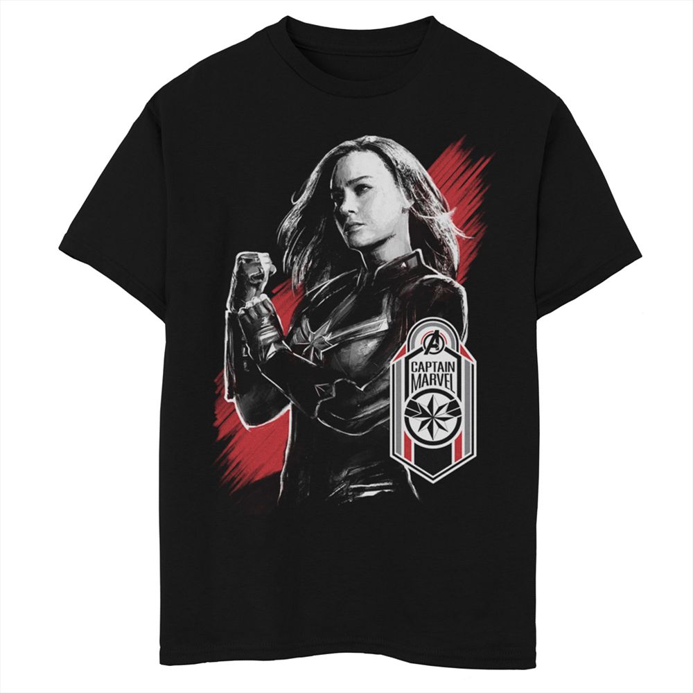 Boys 8-20 Marvel Avengers Endgame Captain Marvel Tag Portrait Graphic Tee
