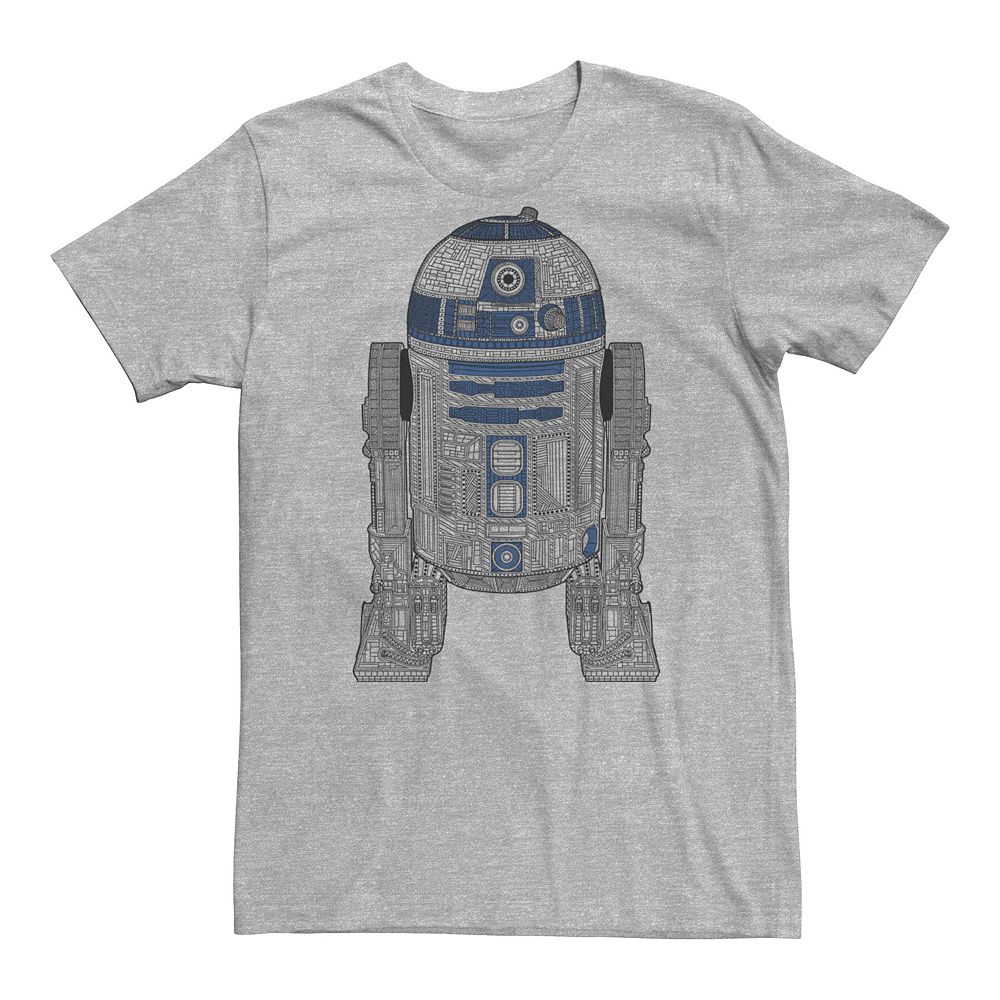Men's Star Wars R2-D2 Line Art Fill Graphic Tee