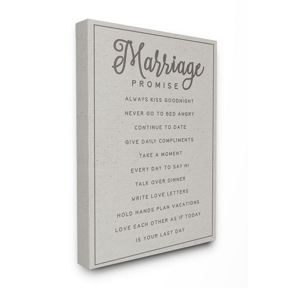 Stupell Home Decor Marriage Promise Wall Art
