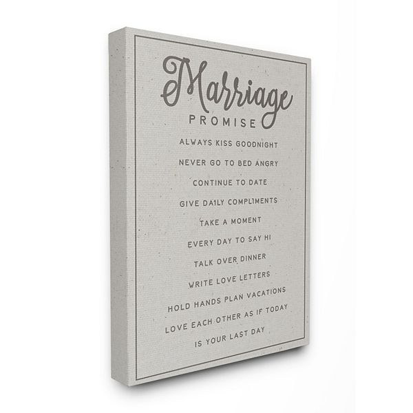 Stupell Home Decor Marriage Promise Wall Art
