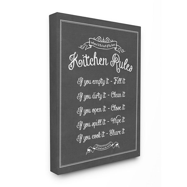 Stupell Home Decor Kitchen Rules Wall Art