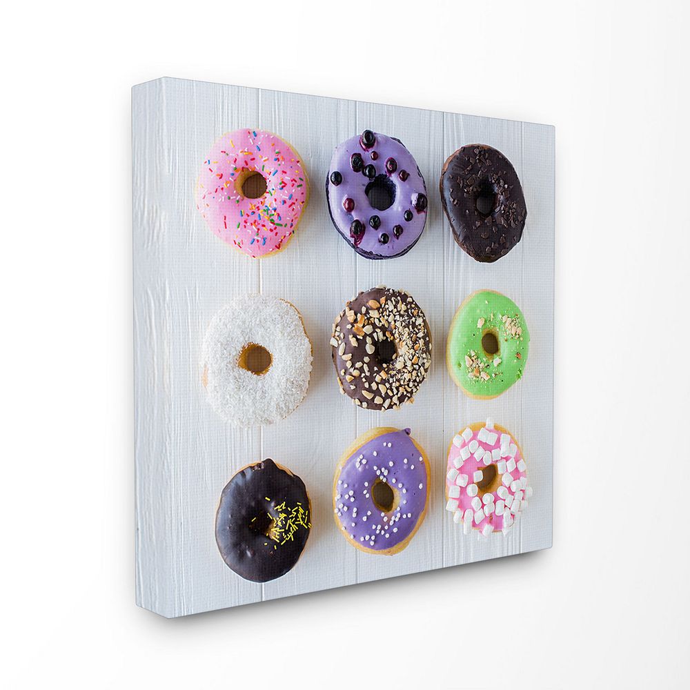 Stupell Home Decor Colorful Donut Canvas Wall Art