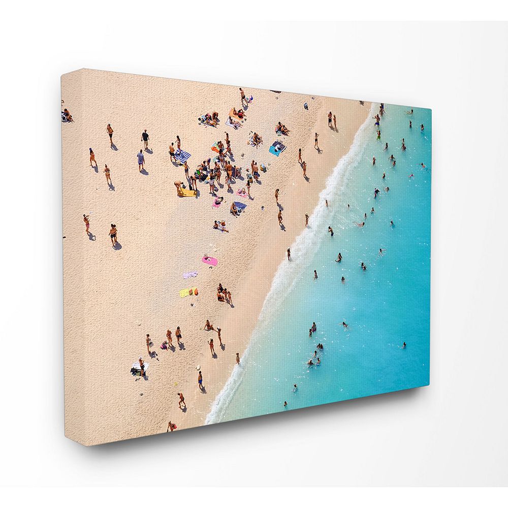 Stupell Home Decor Aerial Beach View Canvas Wall Art