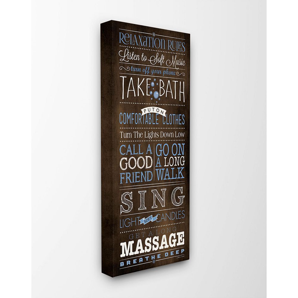 Stupell Home Decor Relaxation Rules Canvas Wall Art