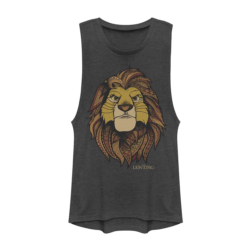 Juniors Lion King Geometric Grown Up Simba Muscle Tank Top
