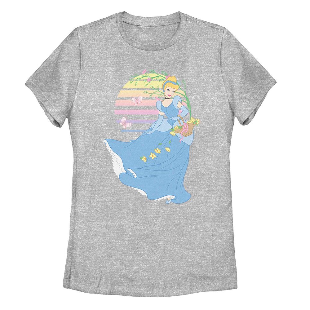 Juniors' Disney's Cinderella Rainbow Pastel Gradient Sun Tee