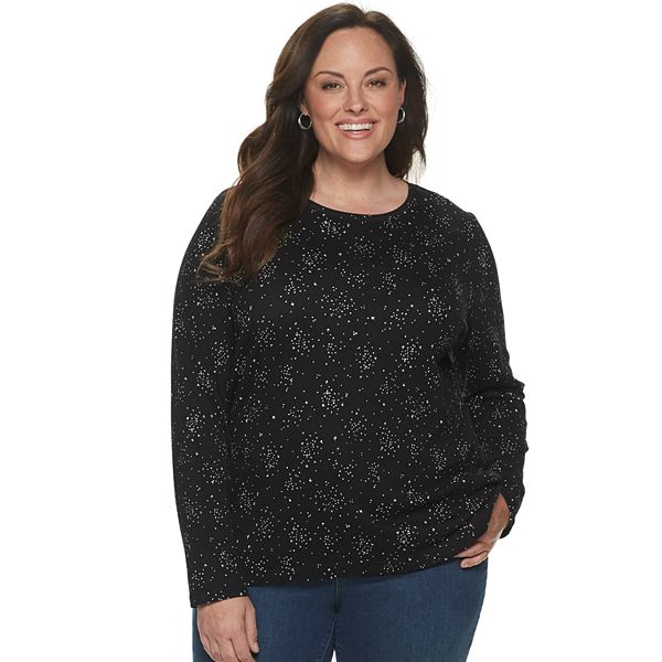Plus Size Croft & Barrow® Long Sleeve Top