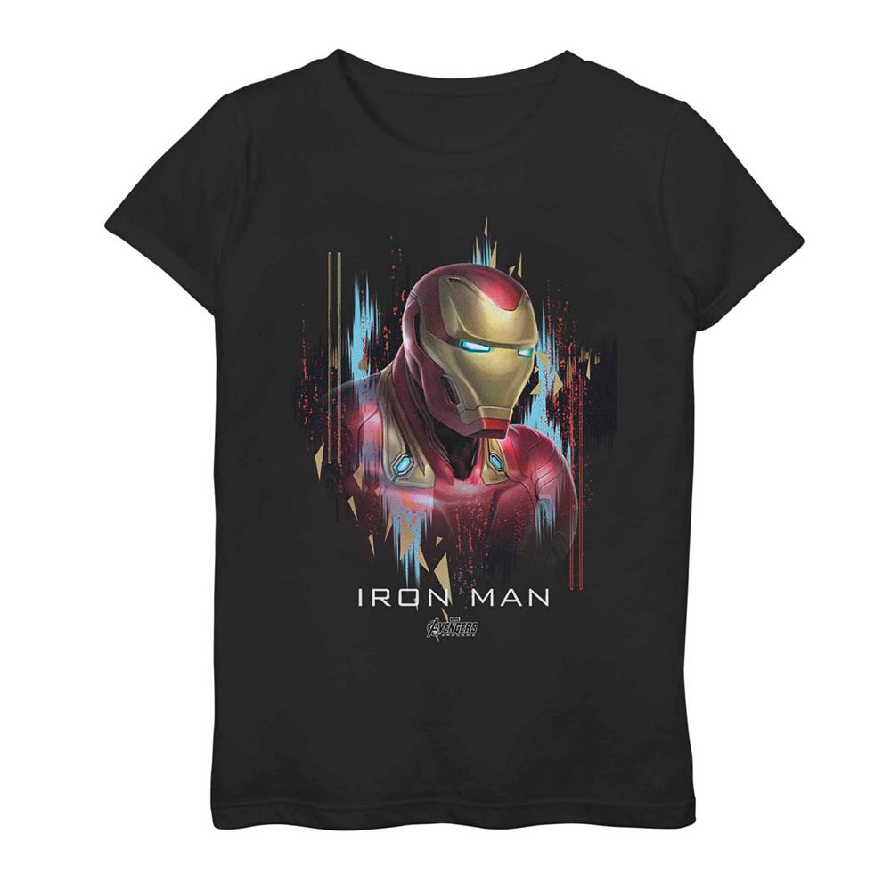 Girls 7-16 Marvel Avengers Endgame Iron Man Fade Tech Portrait Tee