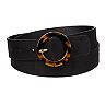 Women's Sonoma Goods For Life® Tortoise Shell Buckle Suede Belt