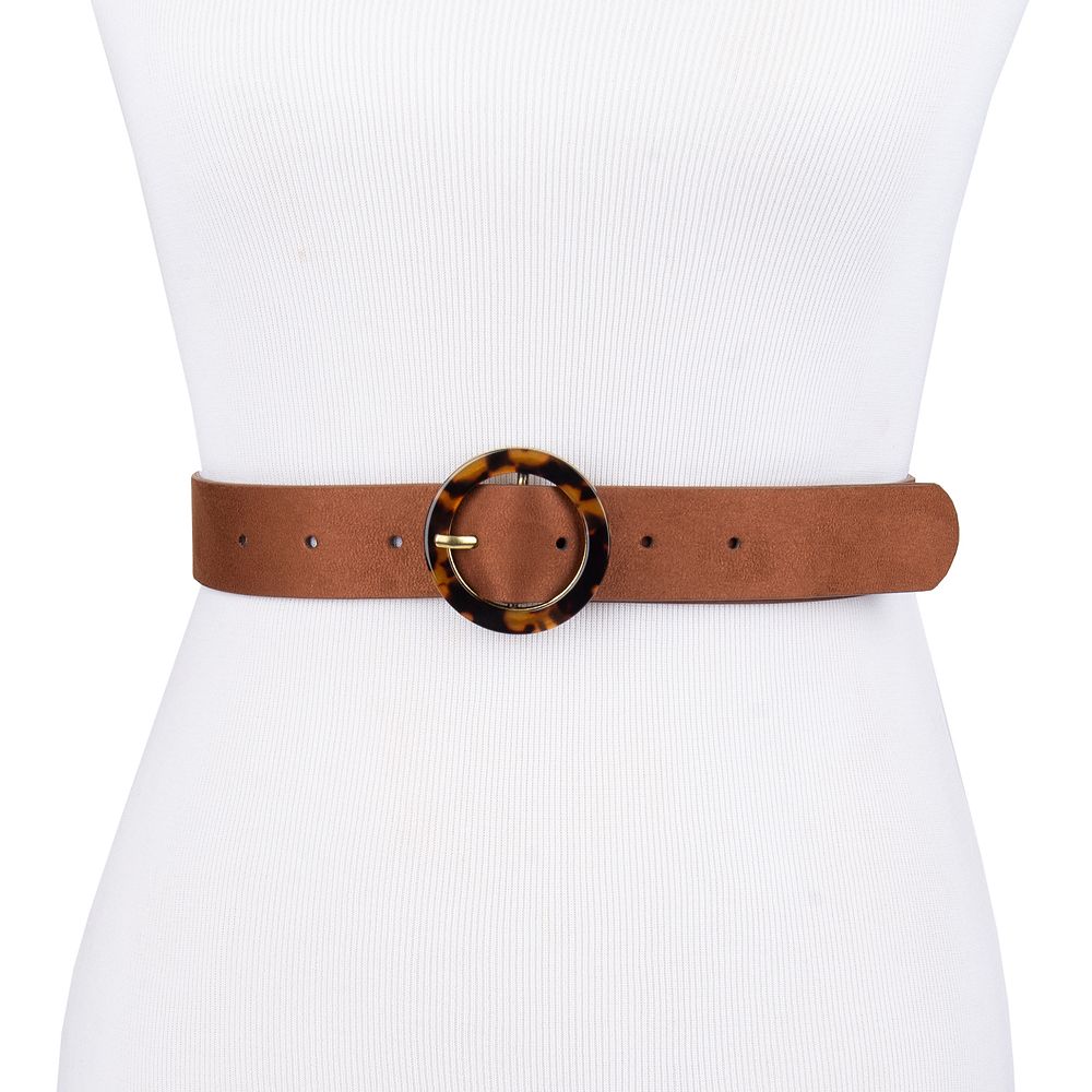 Women's Sonoma Goods For Life® Tortoise Shell Buckle Suede Belt