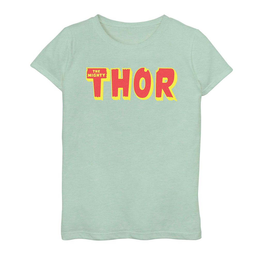 Girls 7-16 Marvel "The Mighty Thor" Retro Logo Tee