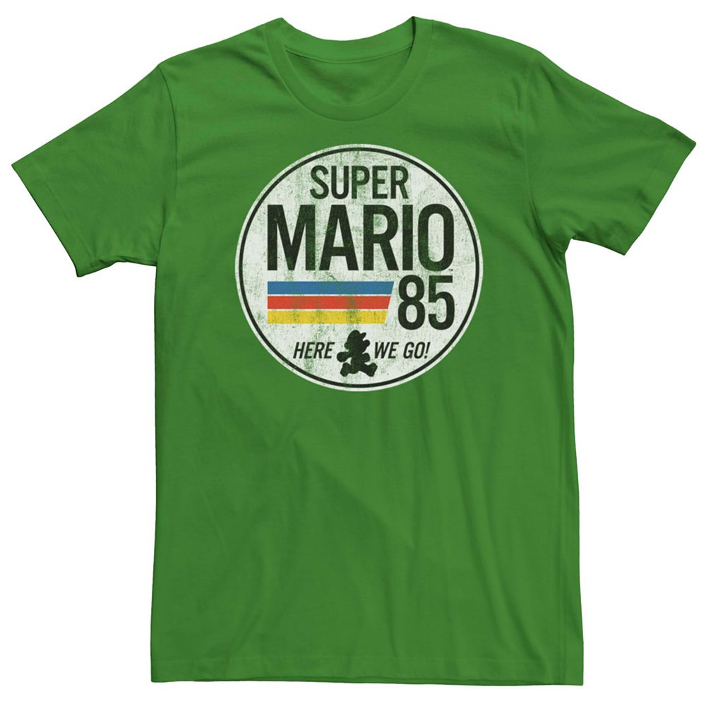 Men's Nintendo Super Mario Here We Go Vintage Short Sleeve Tee