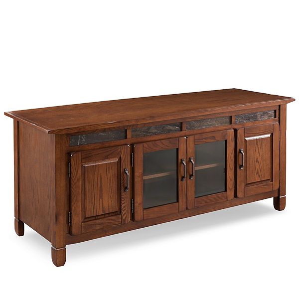 Leick Furniture Rustic Oak 60" TV Console with Slate