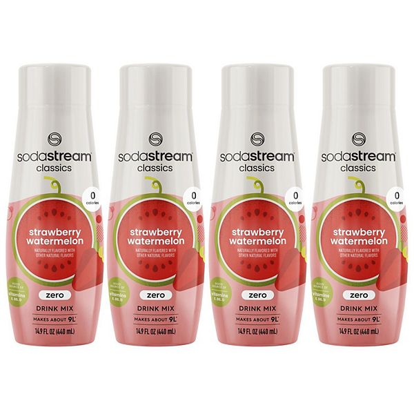 SodaStream Zero Strawberry Watermelon Sparkling Drink Mix 4-pk