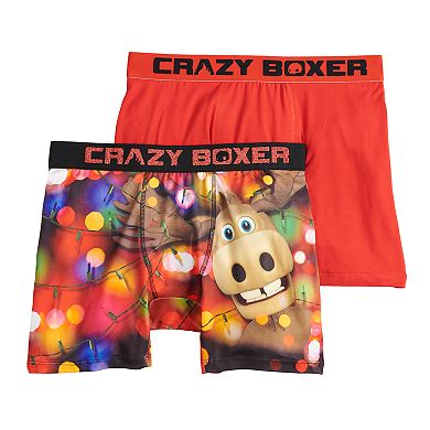 Men's Crazy Boxer Novelty Holiday Boxer Briefs