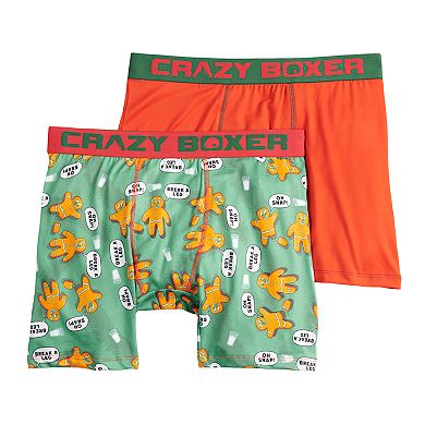 Men's Crazy Boxer Novelty Holiday Boxer Briefs