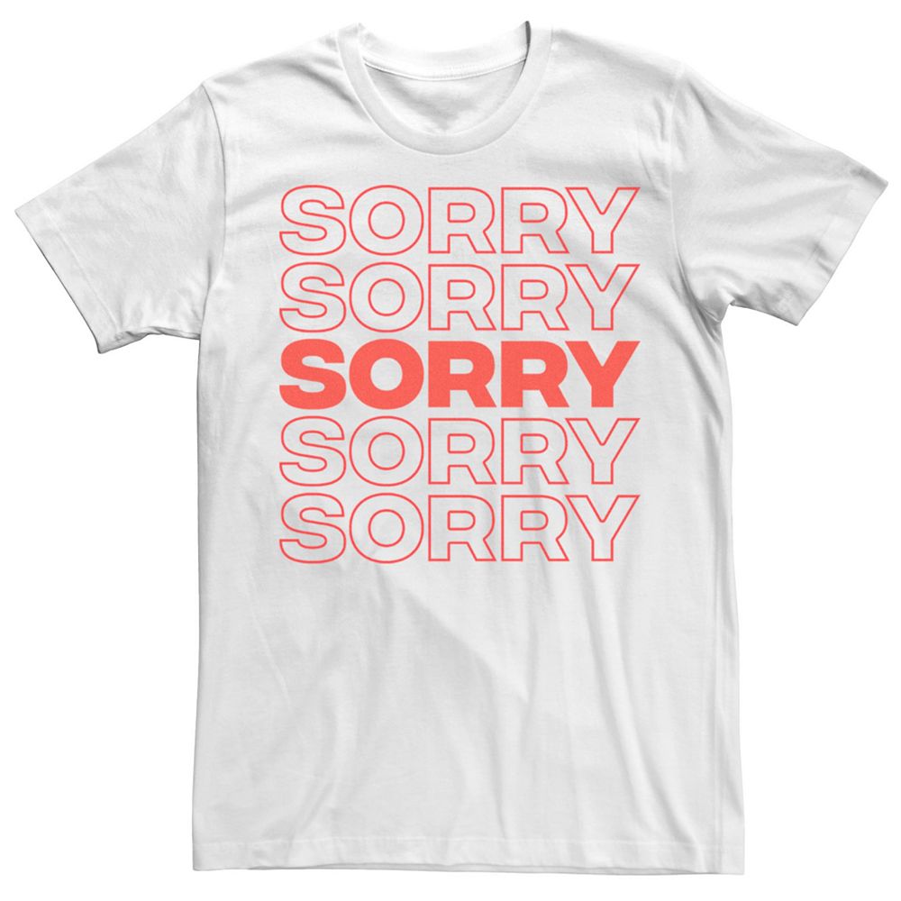 Men's Sorry Word Stack Tee