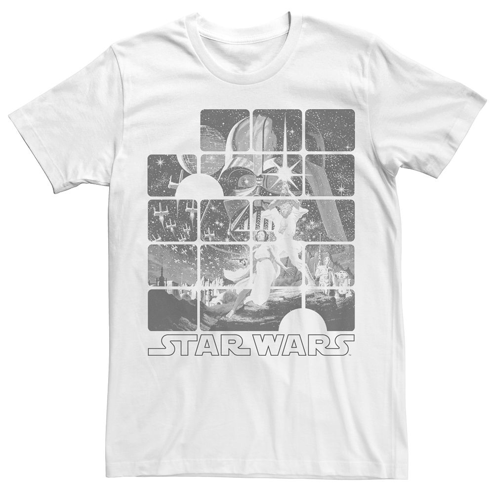 Men's Star Wars Movie Poster Split Panels Tee