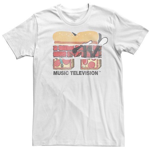 Men's MTV Faded Multi Fill Food Logo Short Sleeve Tee
