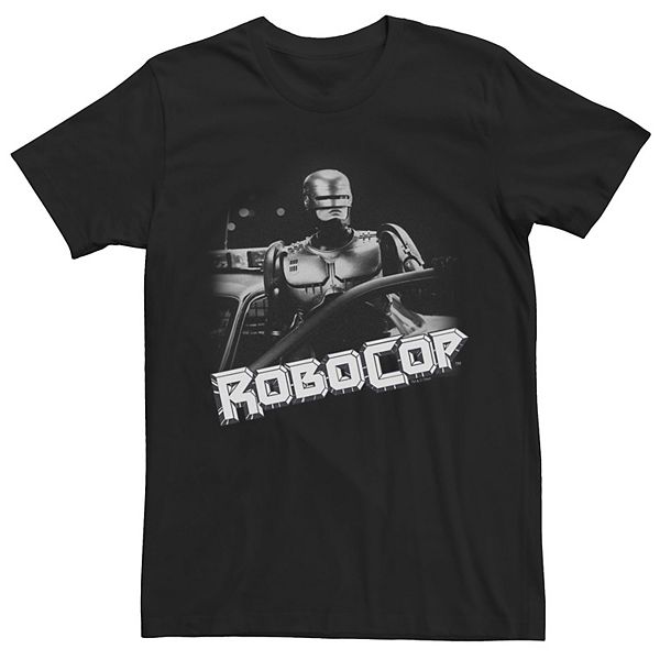 Men's Robocop Grey Scale Portrait Short Sleeve Tee