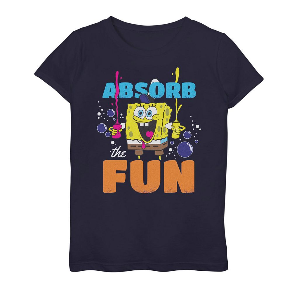 Girls' 7-16 SpongeBob SquarePants "Absorb The Fun" Tee