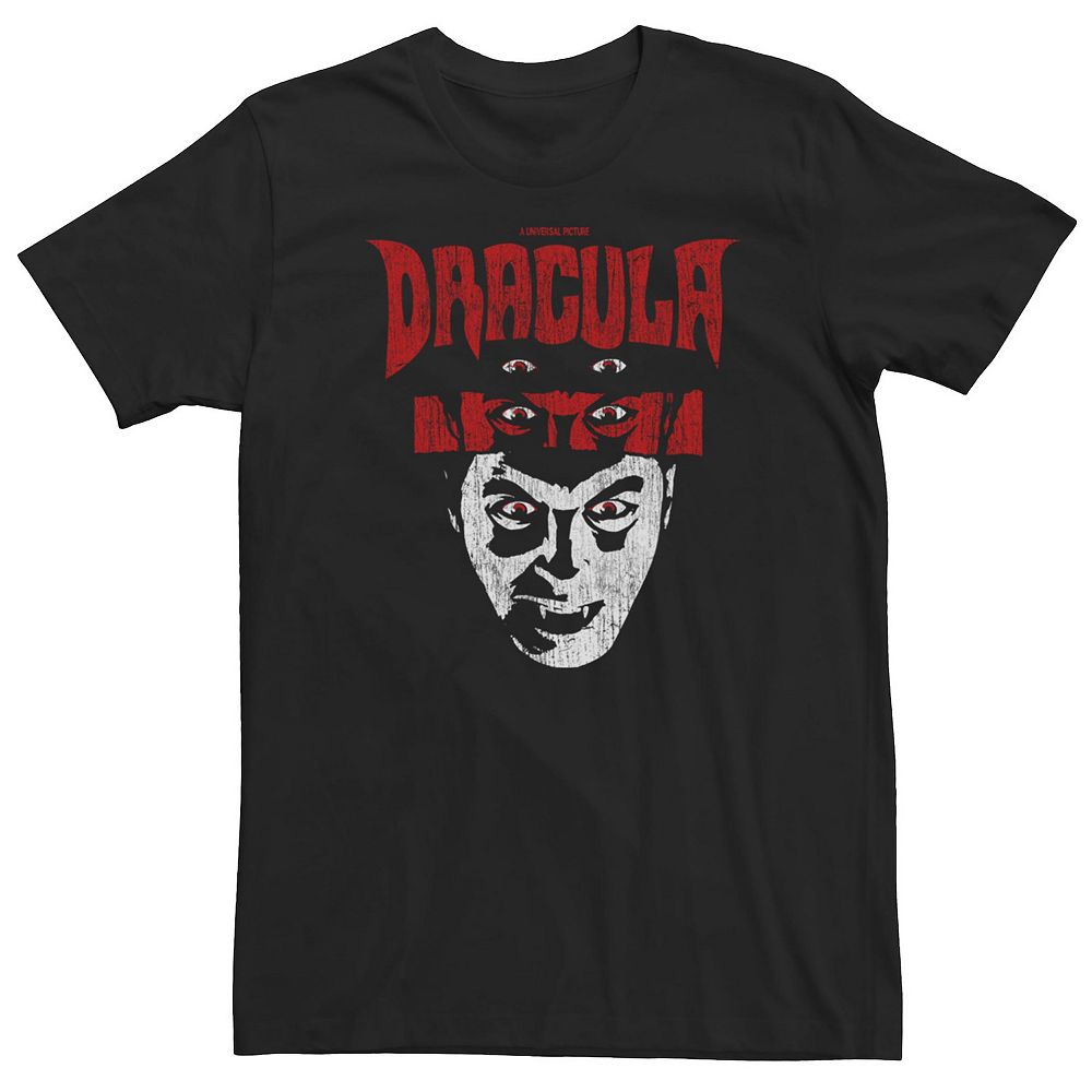 Men's Universal Monsters The Eyes Of Dracula Distressed Portrait Tee