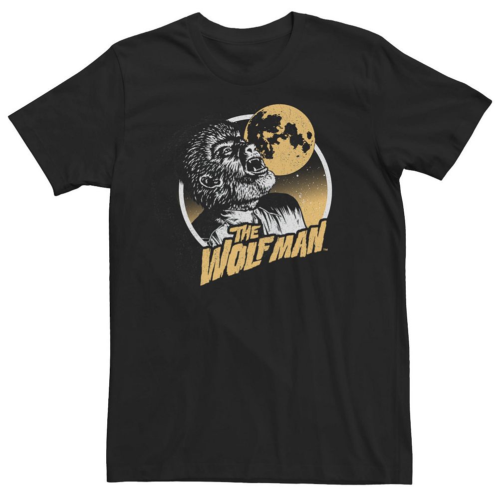 Men's Universal Monsters The Wolfman Howling Vintage Portrait Tee