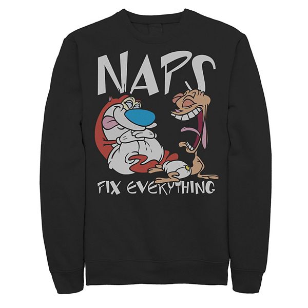 Men's Ren & Stimpy Naps Fix Everything Portrait Fleece