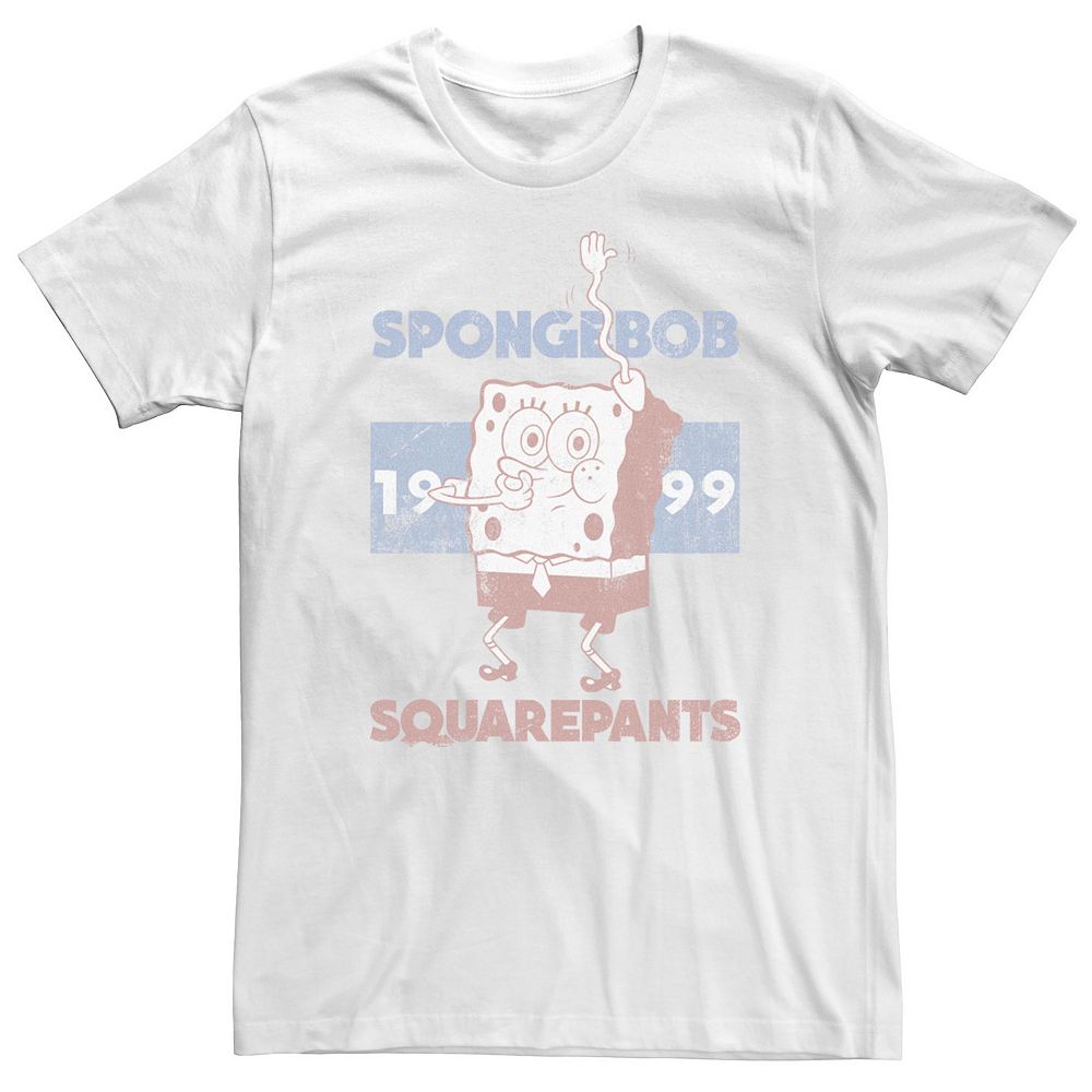 Men's Spongebob 1999 Retro Faded Portrait Logo Tee
