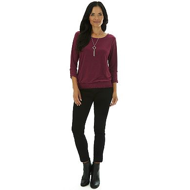 Women's Apt. 9® Ruched Lattice Back Top