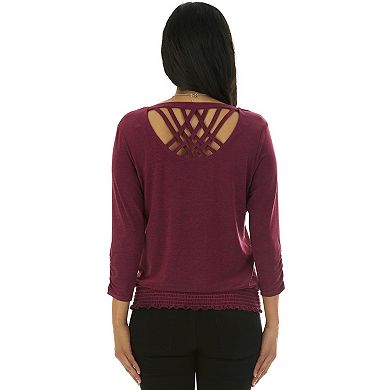 Women's Apt. 9® Ruched Lattice Back Top