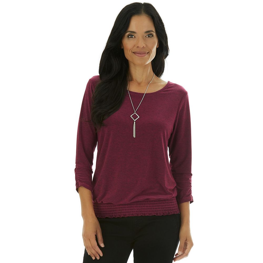 Women's Apt. 9® Ruched Lattice Back Top