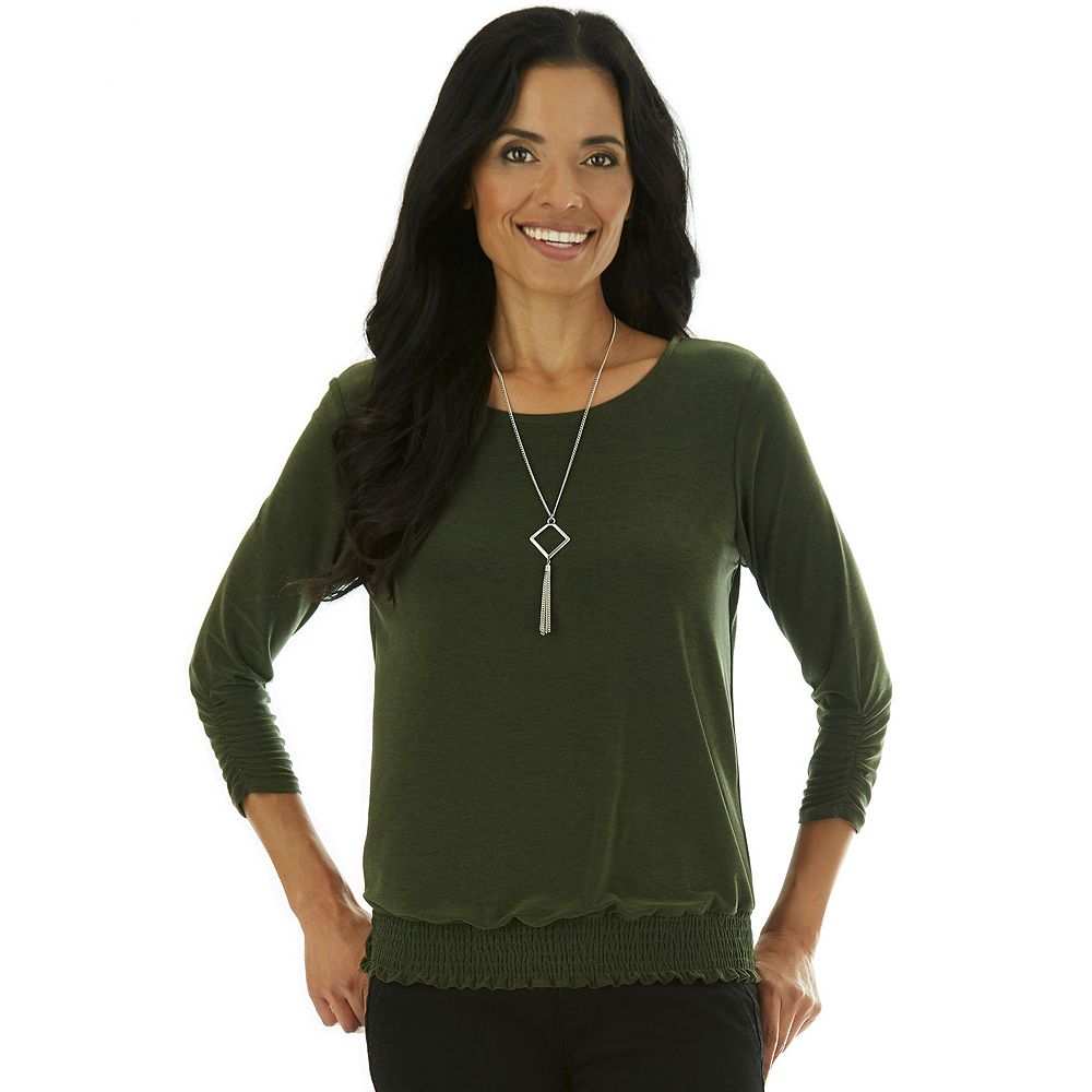 Women's Apt. 9® Ruched Lattice Back Top