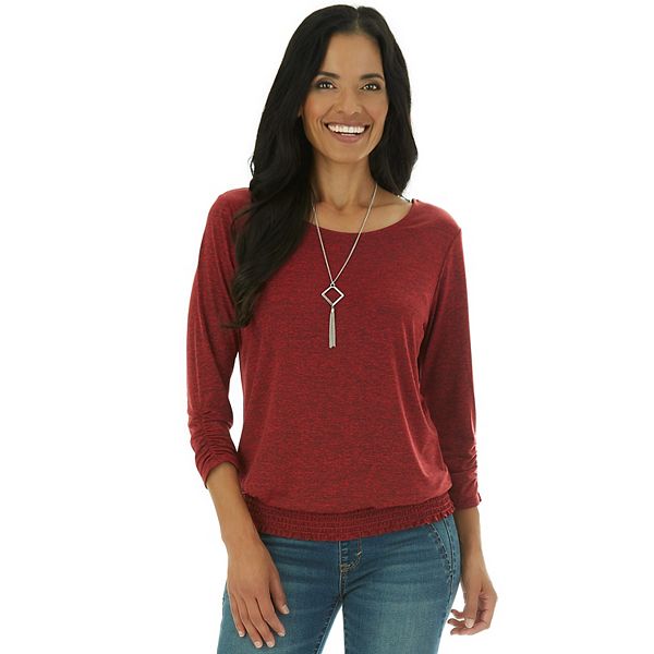 Women's Apt. 9® Ruched Lattice Back Top