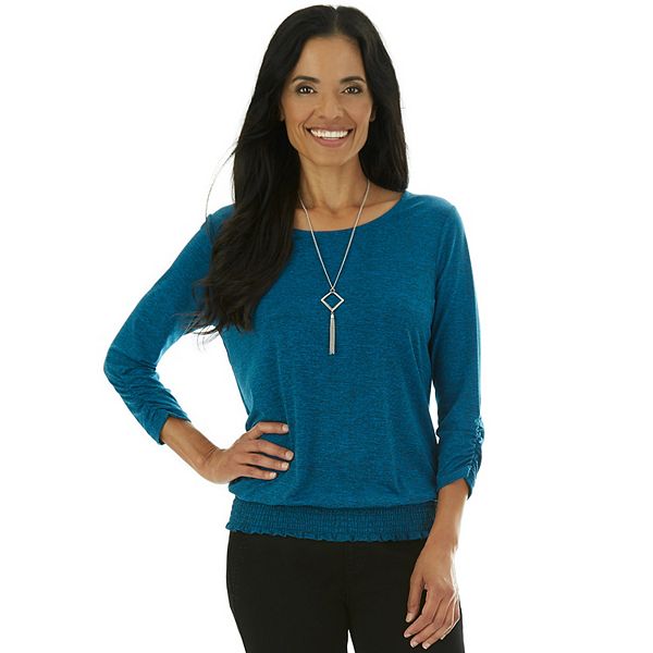 Women's Apt. 9® Ruched Lattice Back Top