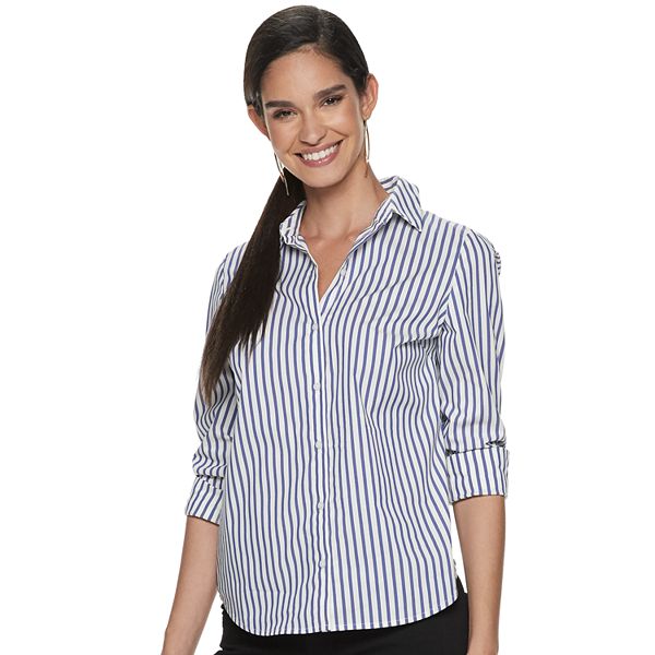 Women's Apt. 9® Structured Essential Button-Down Shirt