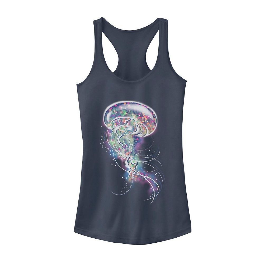 Juniors' Jellyfish Watercolors Tank Top