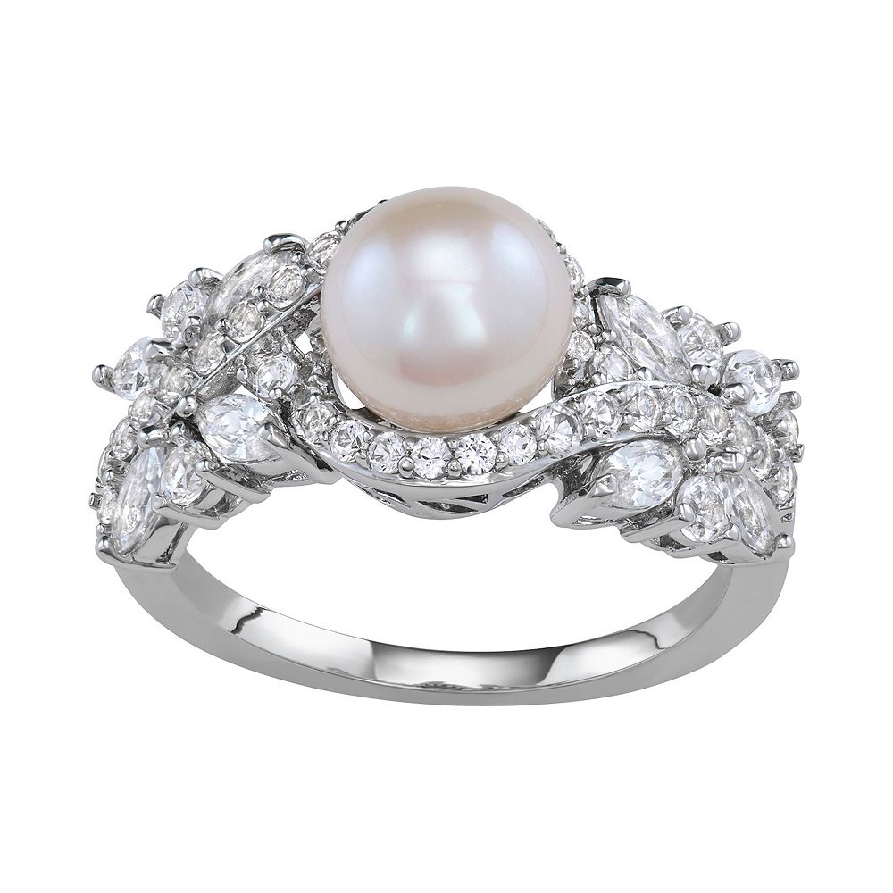 Classic Treasures Freshwater Cultured Pearl & Lab Created White ...