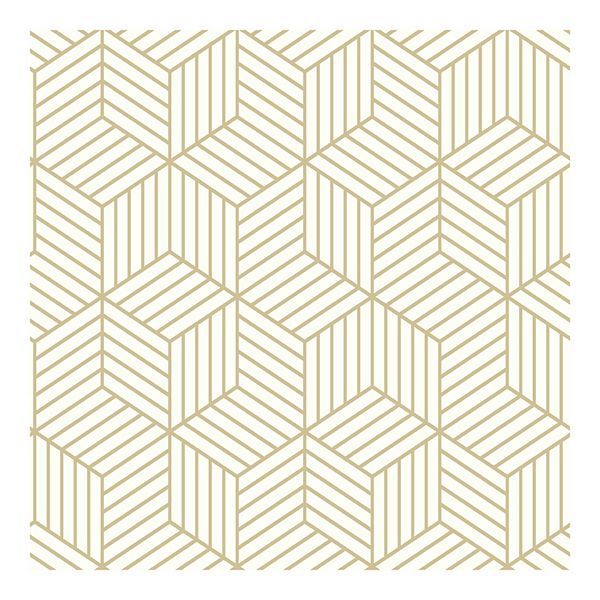 RoomMates Striped Hexagon Peel & Stick Wallpaper