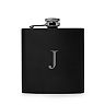 Vincent Initial Monogrammed Black Flask