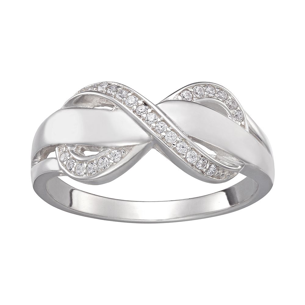 Sterling Silver Infinity Cubic Zirconia Ring